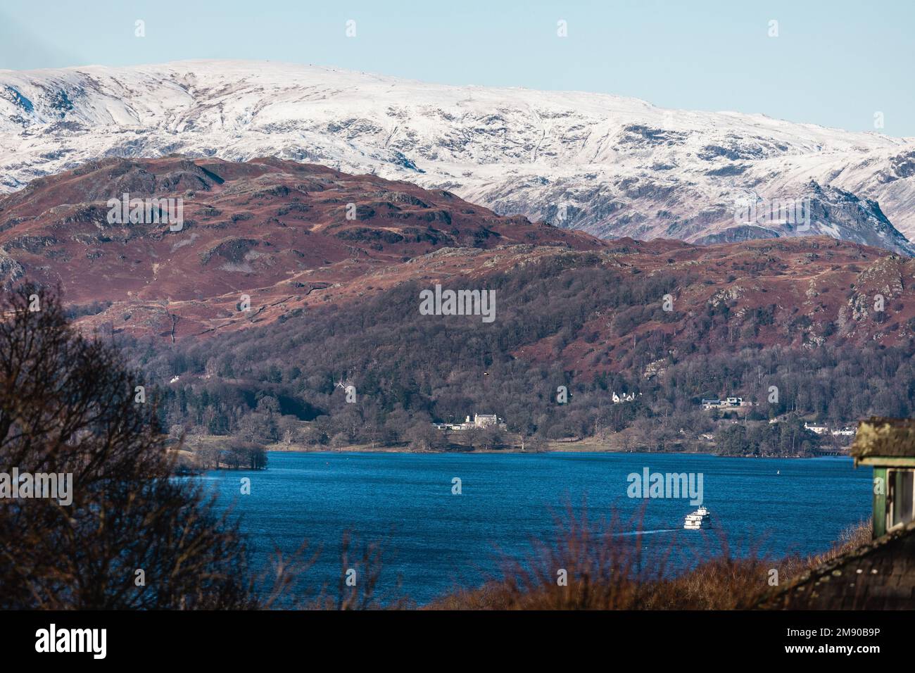 Lake Windermere Cumbria 16th January 2023 .UK Weather MV Swift (£4 .5 ...