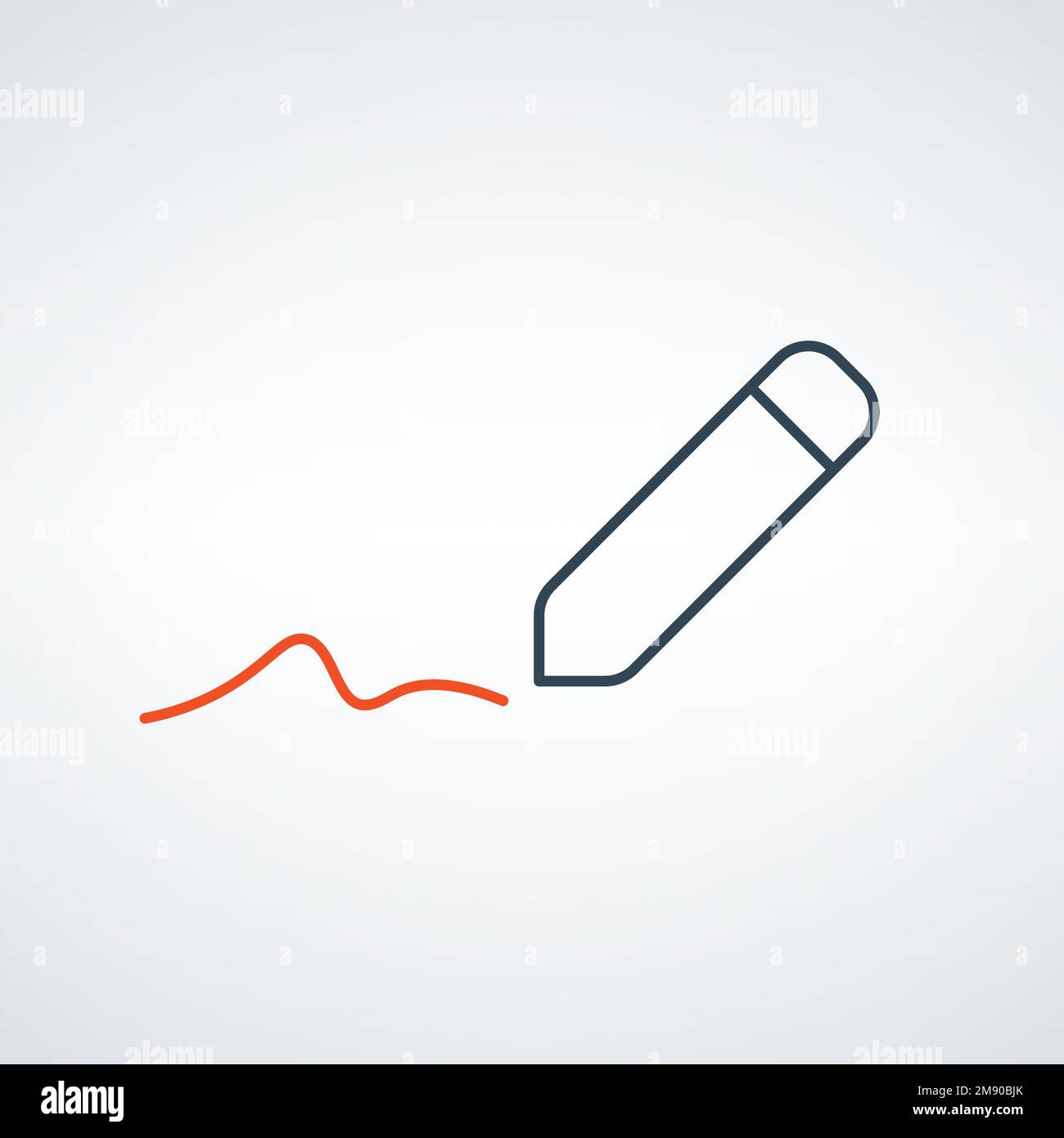 Linear Drawing line Pen, write icon. Signature pen outline and filled ...