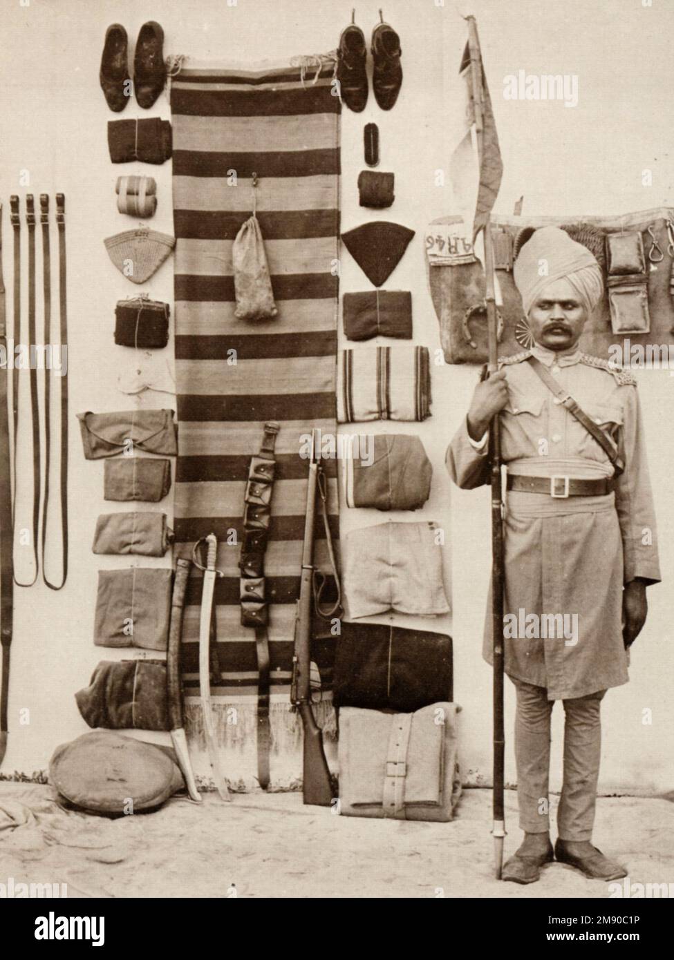 Raja Deen Dayal - Native Lancer and Equipment - 1905 Stock Photo - Alamy