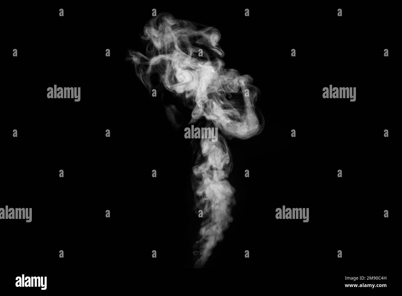 Close-up view of white water vapor with spray from the humidifier ...