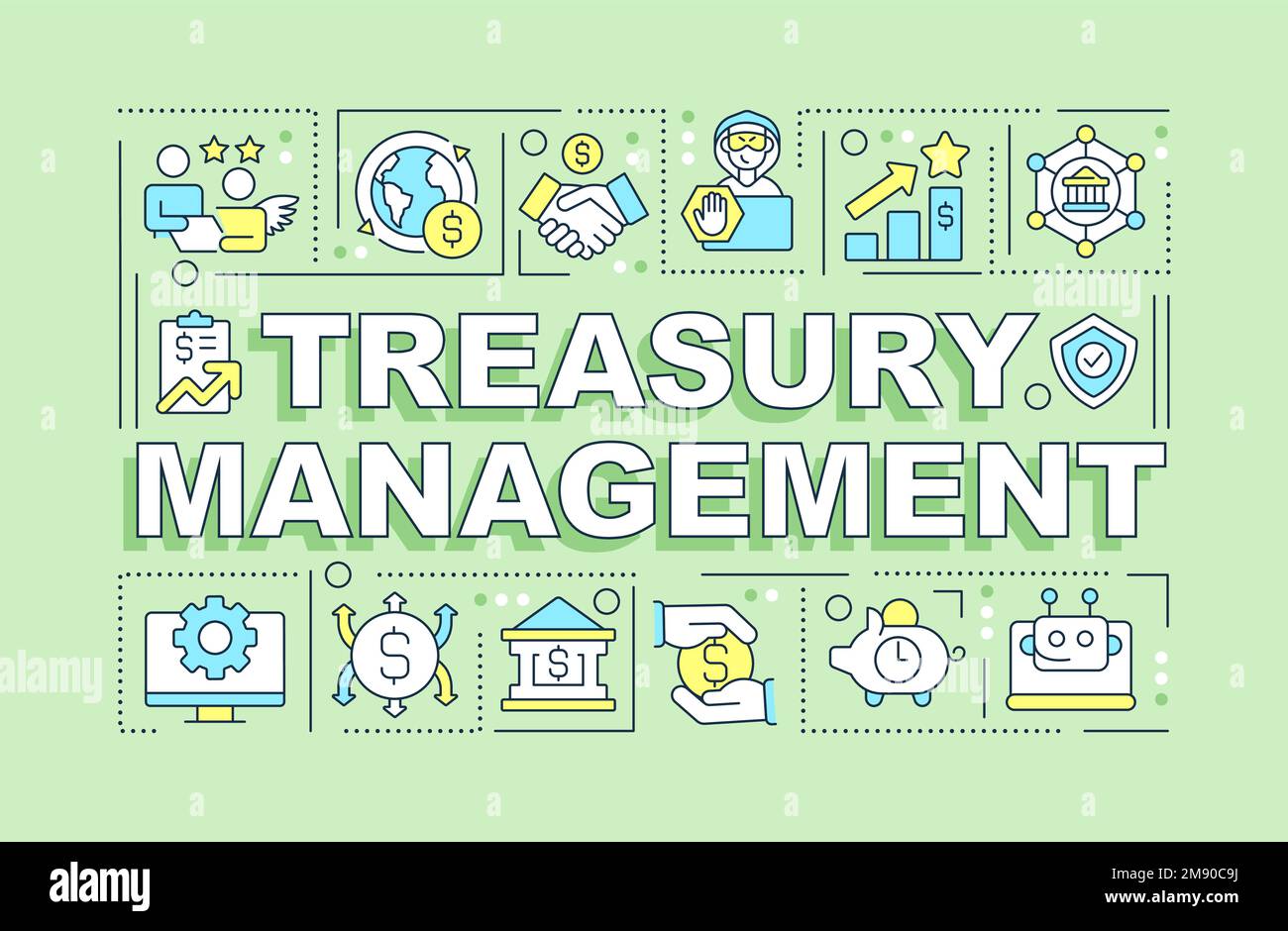 Treasury management word concepts green banner Stock Vector Image & Art ...