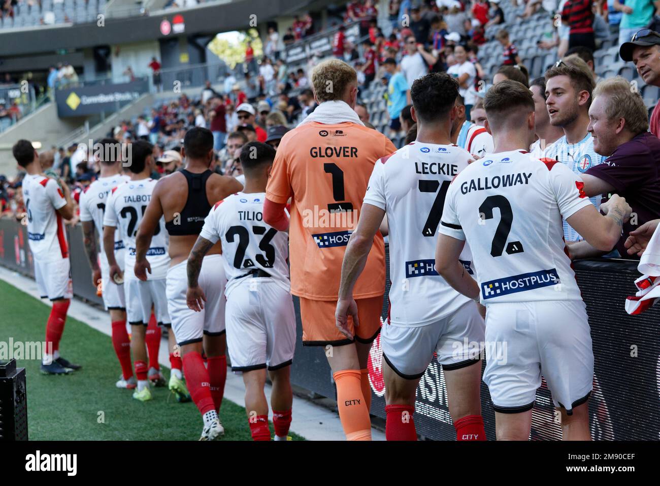 Sydney, Australia. January 15, 2023 Melbourne City players thanks the ...