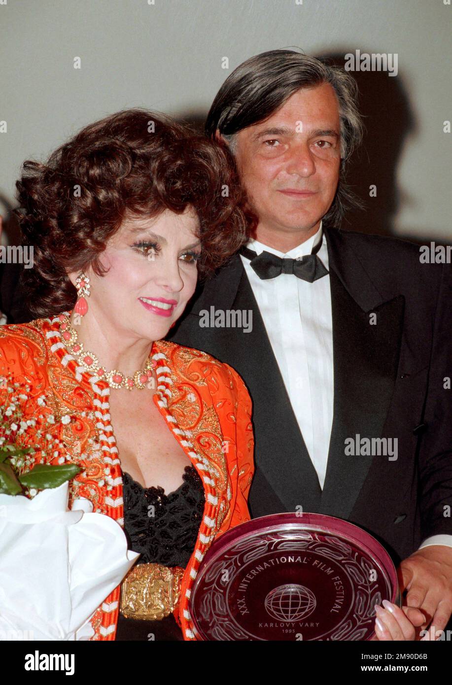 ***FILE PHOTO*** Italian actress Gina Lollobrigida, left, attends the ...