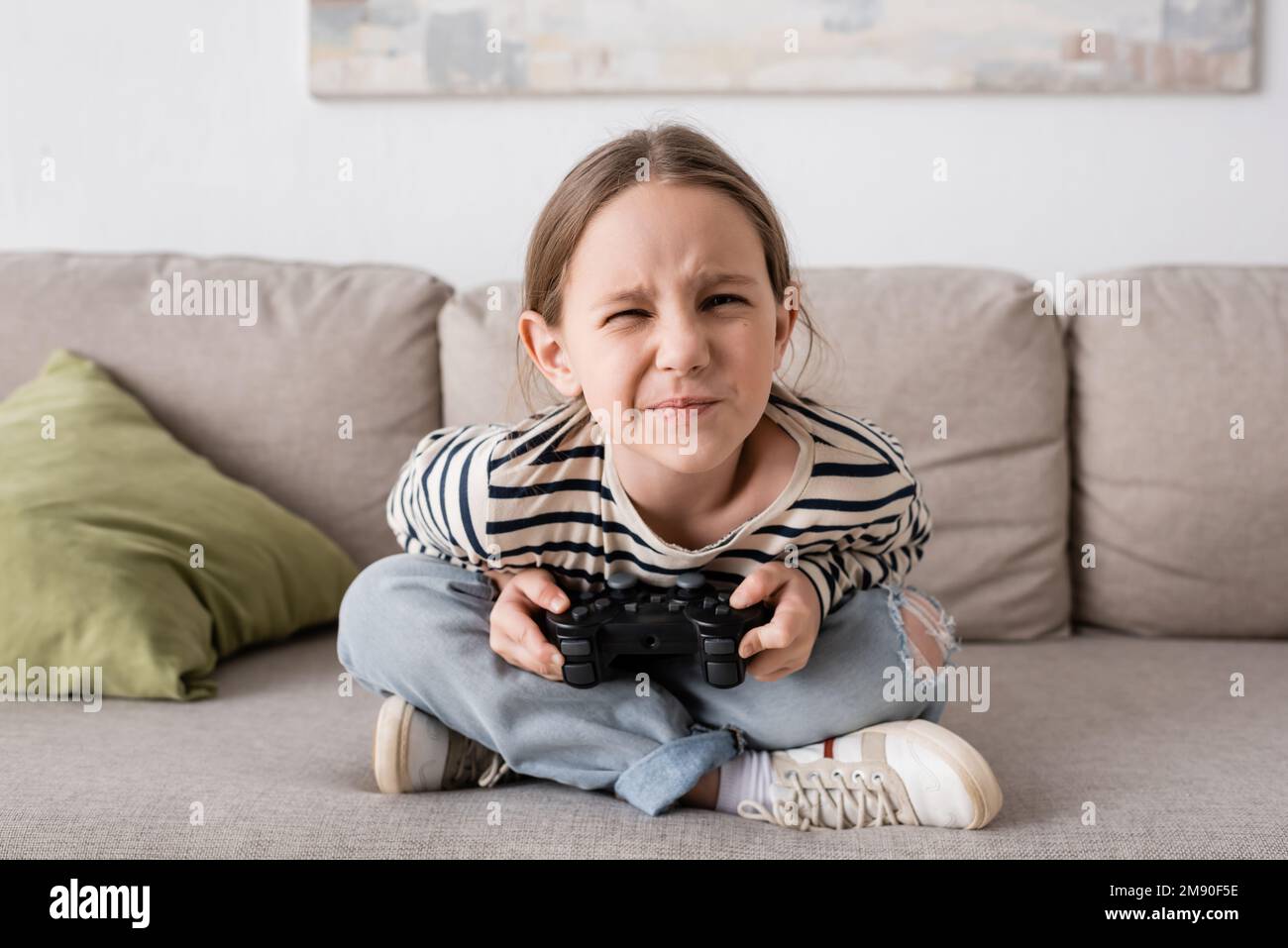 Tensed kid hi-res stock photography and images - Alamy