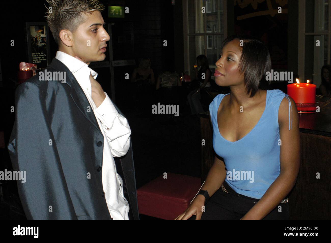 Two model hopefuls at a model search competition at Edwards Club in ...