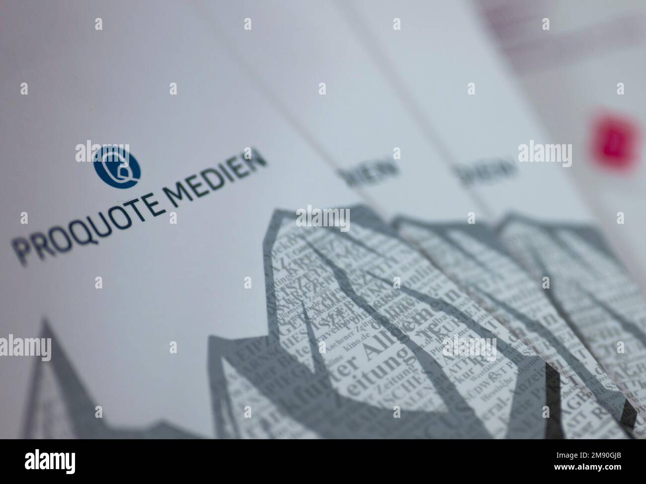 Berlin, Germany. 16th Jan, 2023. Brochures with the logo of the ...