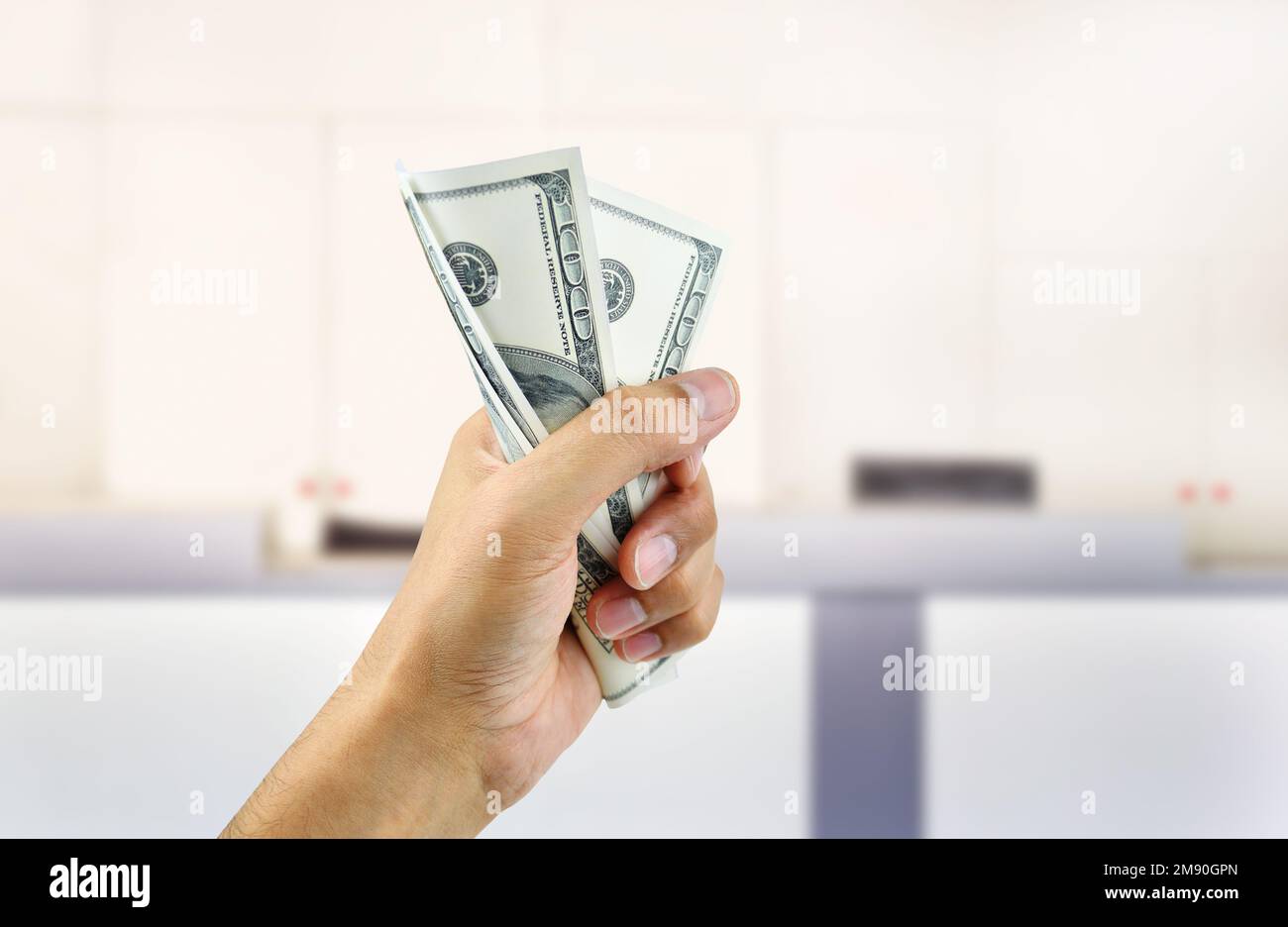 Crumpled hundred dollar bill hi-res stock photography and images - Alamy