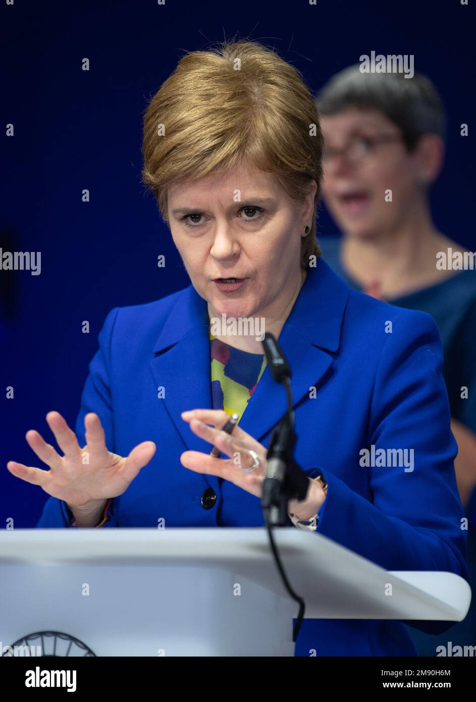 First Minister Nicola Sturgeon during a press conference on winter ...