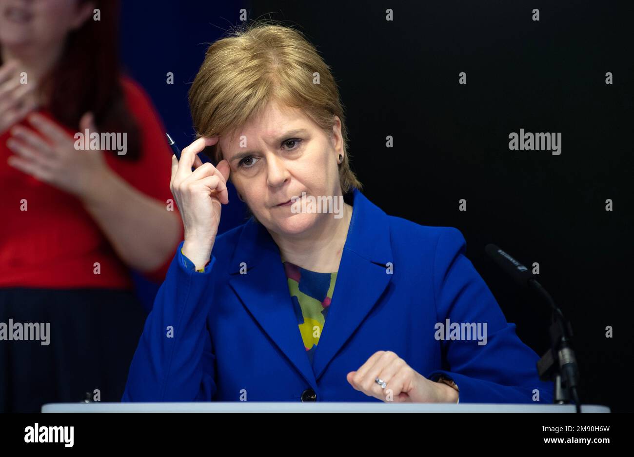 First Minister Nicola Sturgeon during a press conference on winter ...