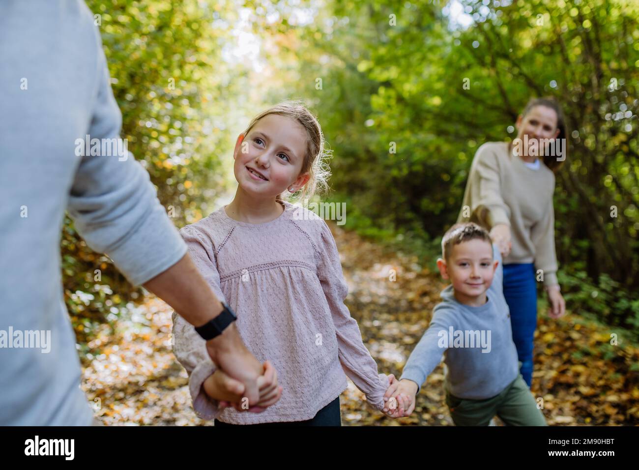 Family forest fun hi-res stock photography and images - Alamy