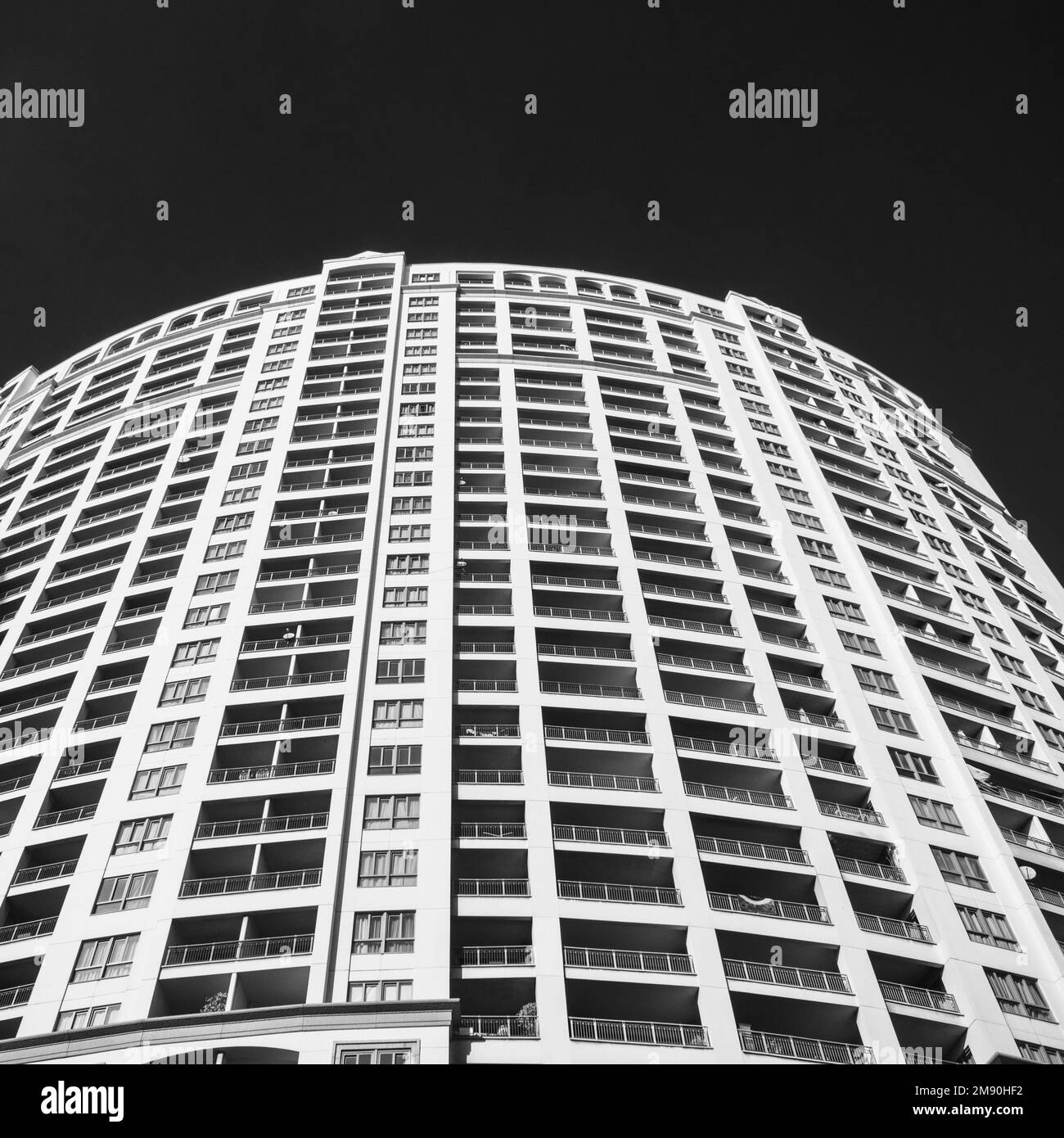 A low angle shot of a modern residential building in the daylight in Alexandria Stock Photo - Alamy