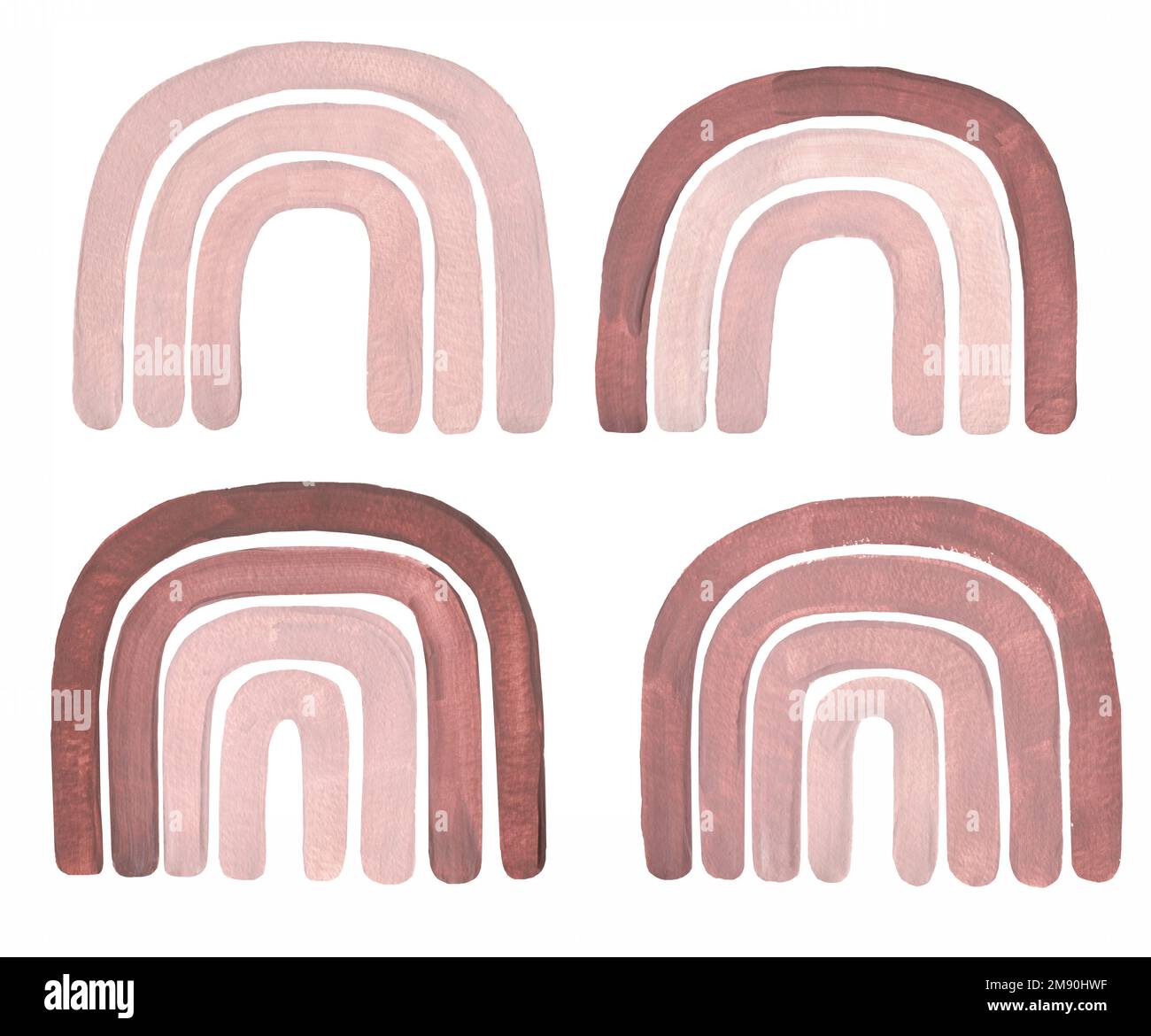 Boho Rainbow Illustration, Delicate Hand Painted acrylic rainbows, kids ...