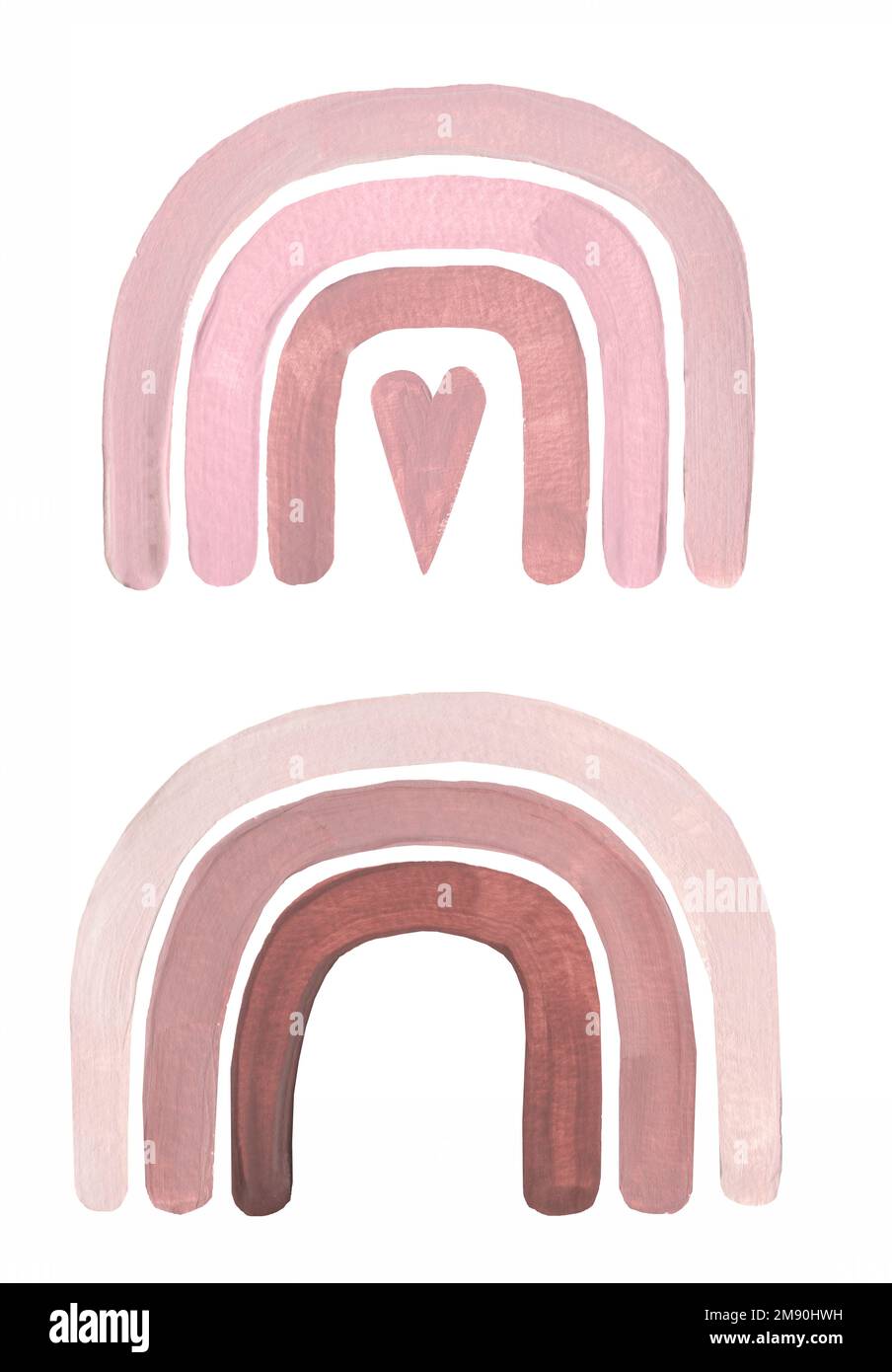 Boho Rainbow Illustration, Delicate Hand Painted acrylic rainbows, kids ...