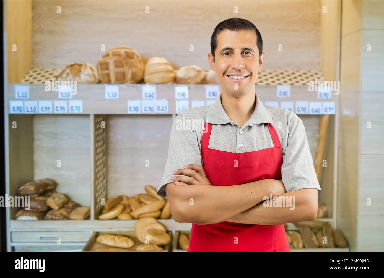 Male owner working bakery hi-res stock photography and images - Alamy