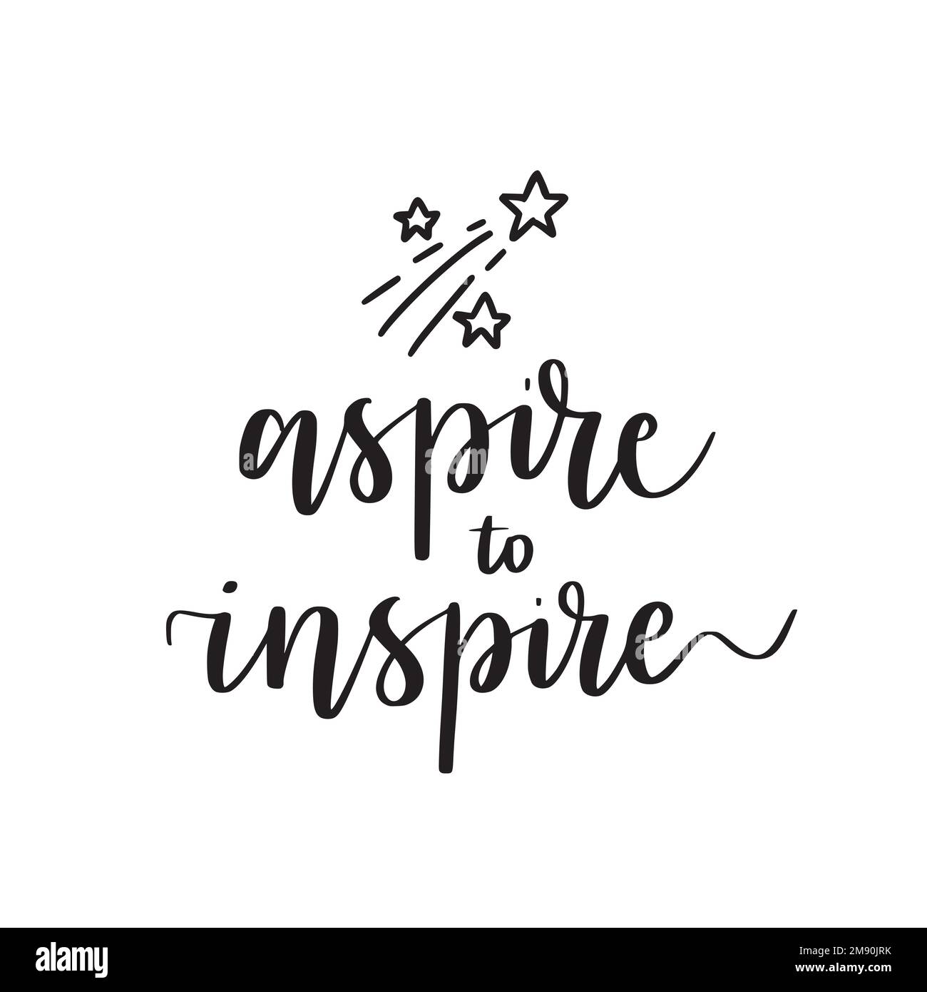 Aspire to inspire. Modern brush calligraphy text Stock Vector Image ...