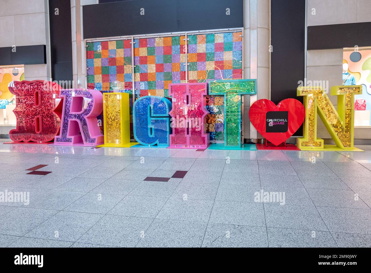 Brighton, January 11th 2023: Inside the Churchill Square shopping mall ...