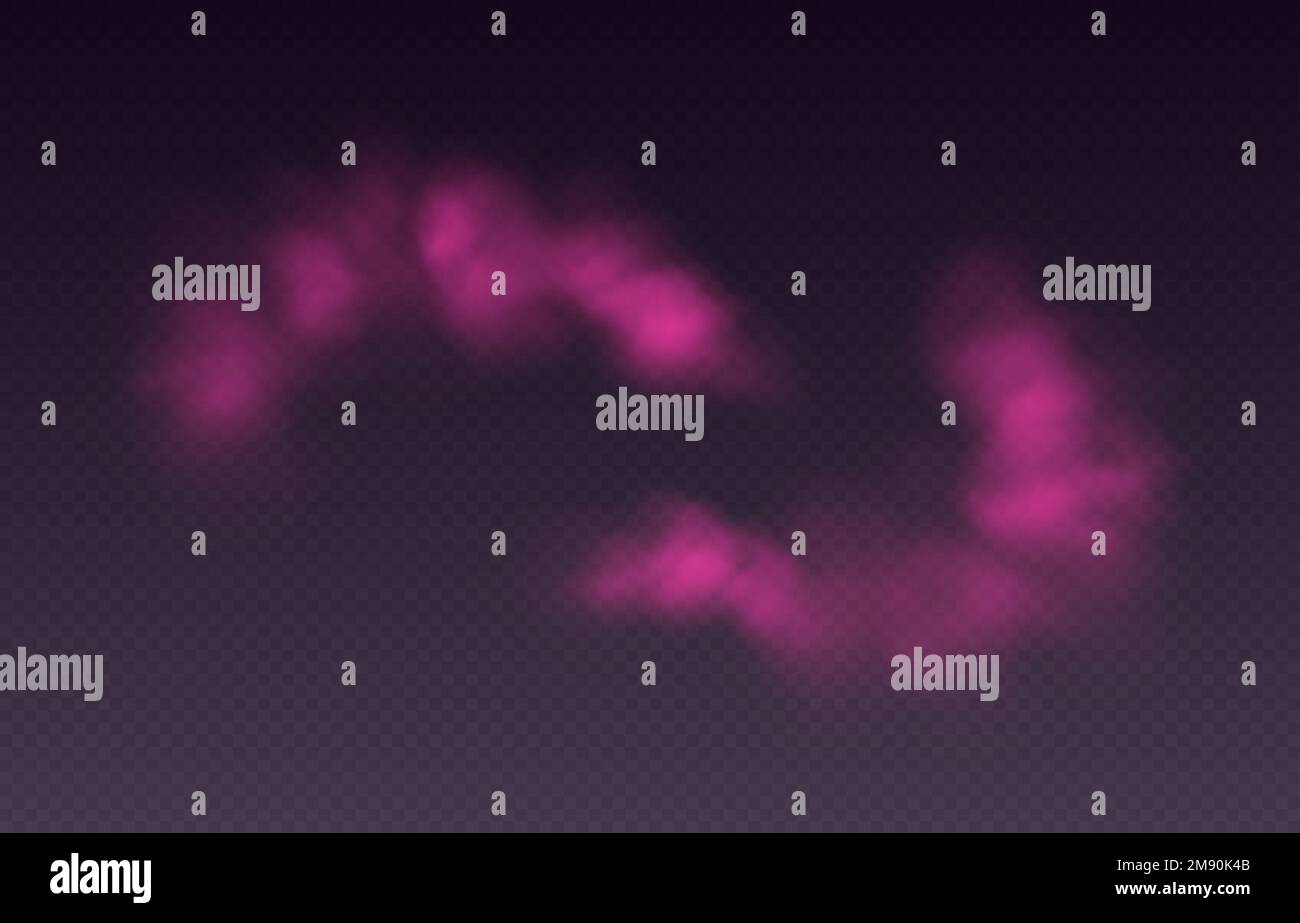 Pink smoke, colorful fog, realistic smog, haze, mist or cloudiness ...