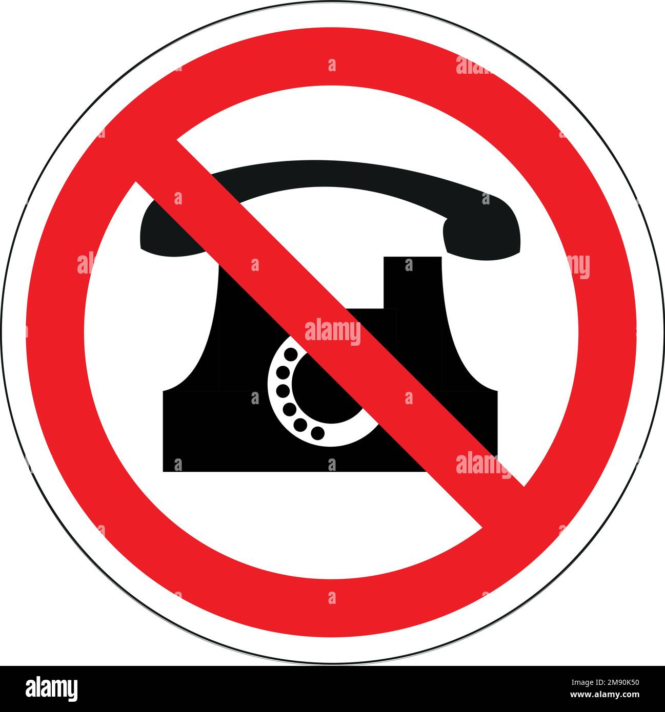 Panneau Interdiction de téléphoner Stock Vector Image & Art - Alamy