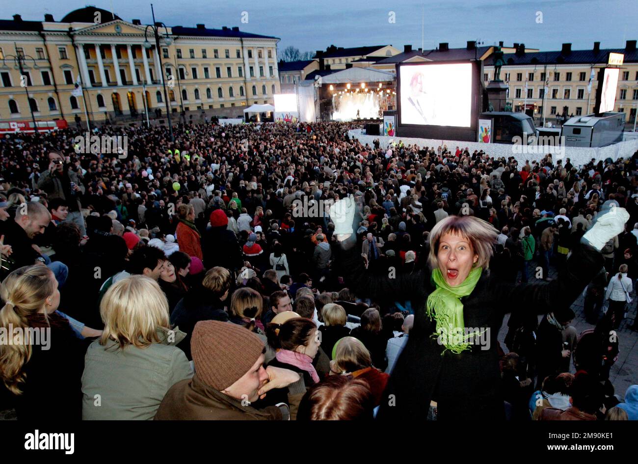Daily life, The Eurovision Song Contest, Helsinki, Finland. People at ...