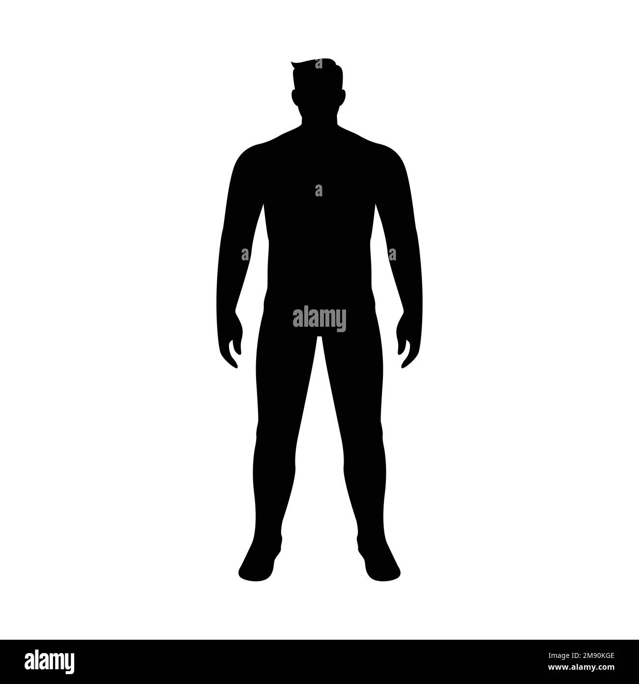 Silhouette of large man. Body index and overweight design Stock Vector ...