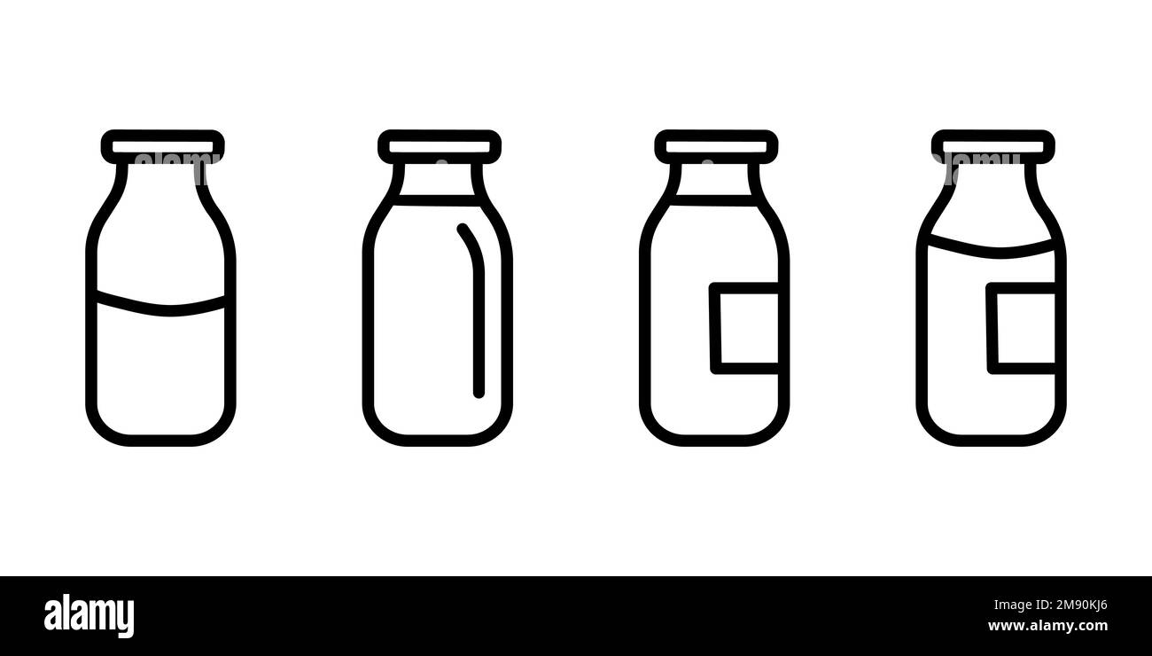 Milk Bottle icon design. isolated on white background Stock Vector ...
