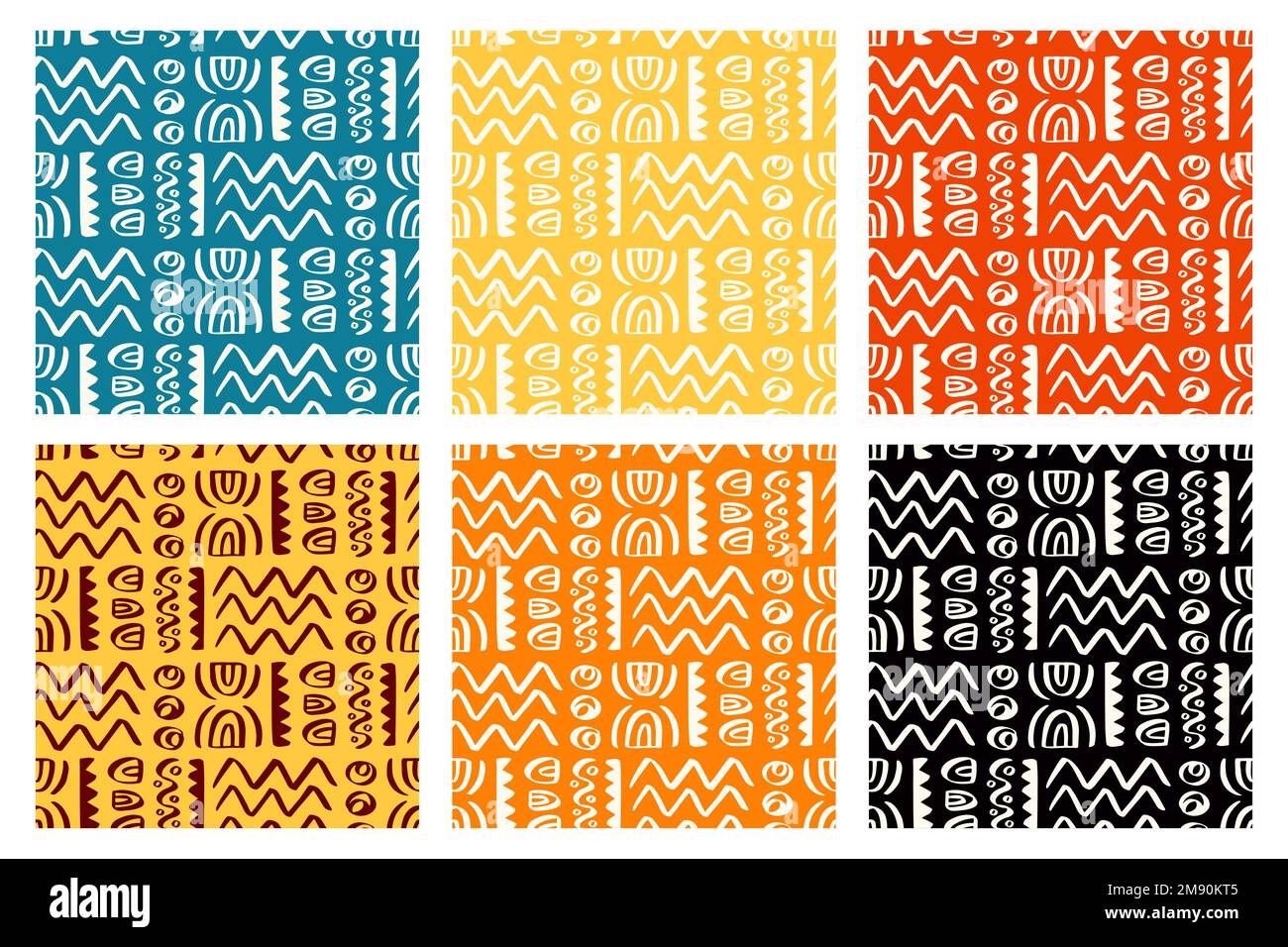 African seamless pattern set Stock Vector Image & Art - Alamy
