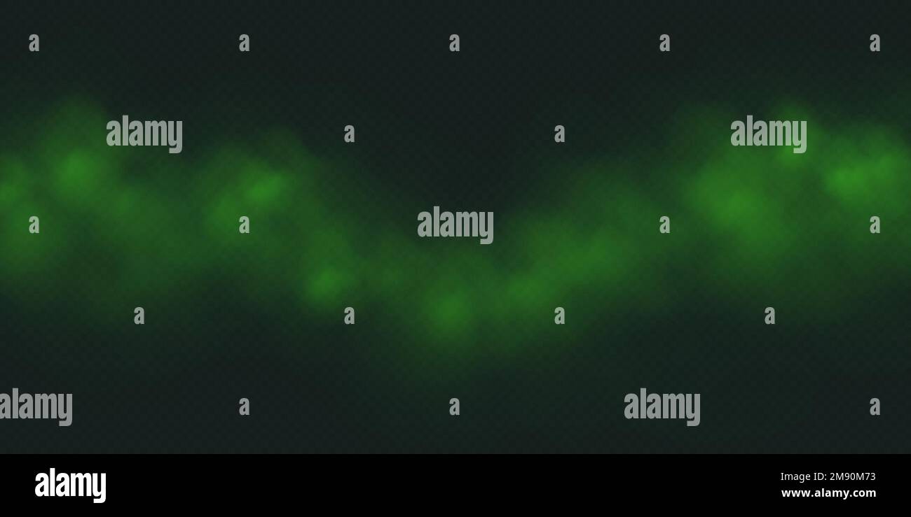 Green smoke, toxic cloud, realistic chemical gas, bad odour concept ...