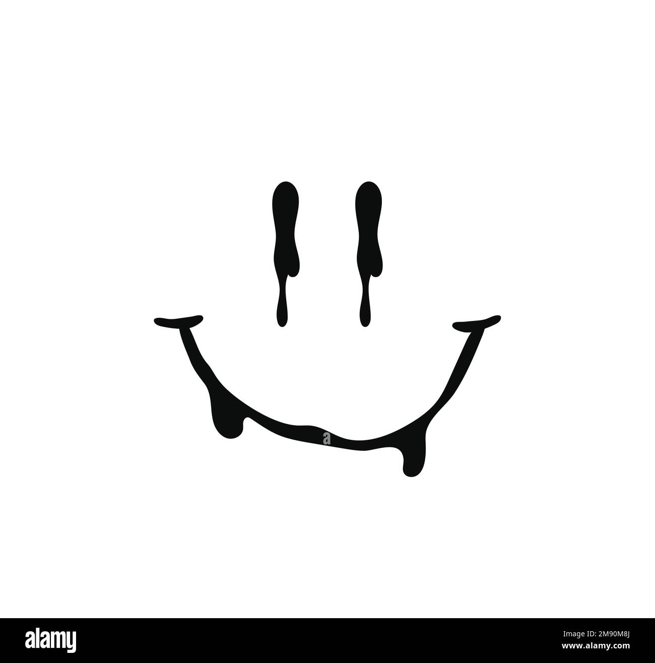 Melted laugh emotions. Leaky face spreading in drops Stock Vector Image ...