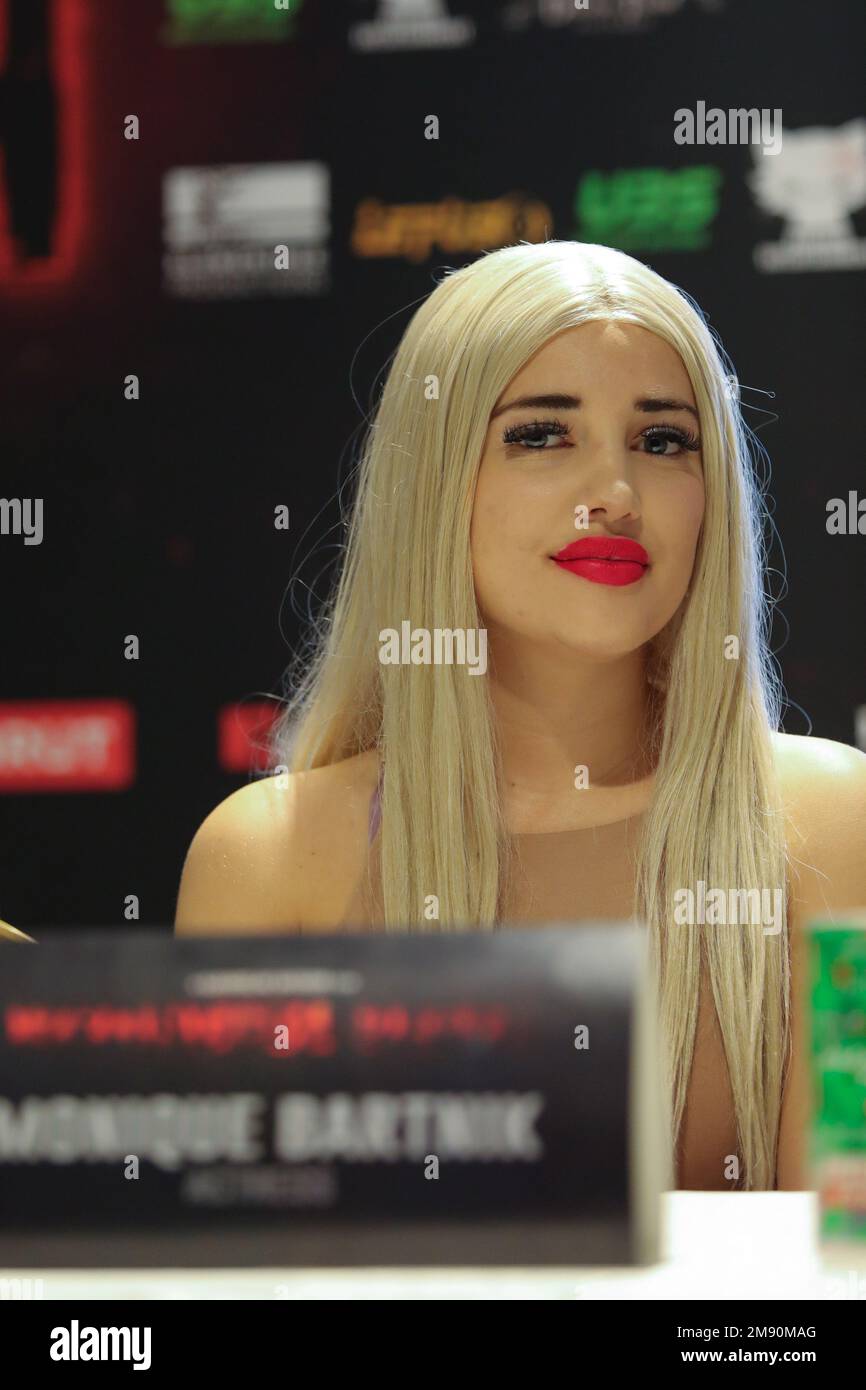 Actress Monique Bartnik during press conference on the occasion of the ...