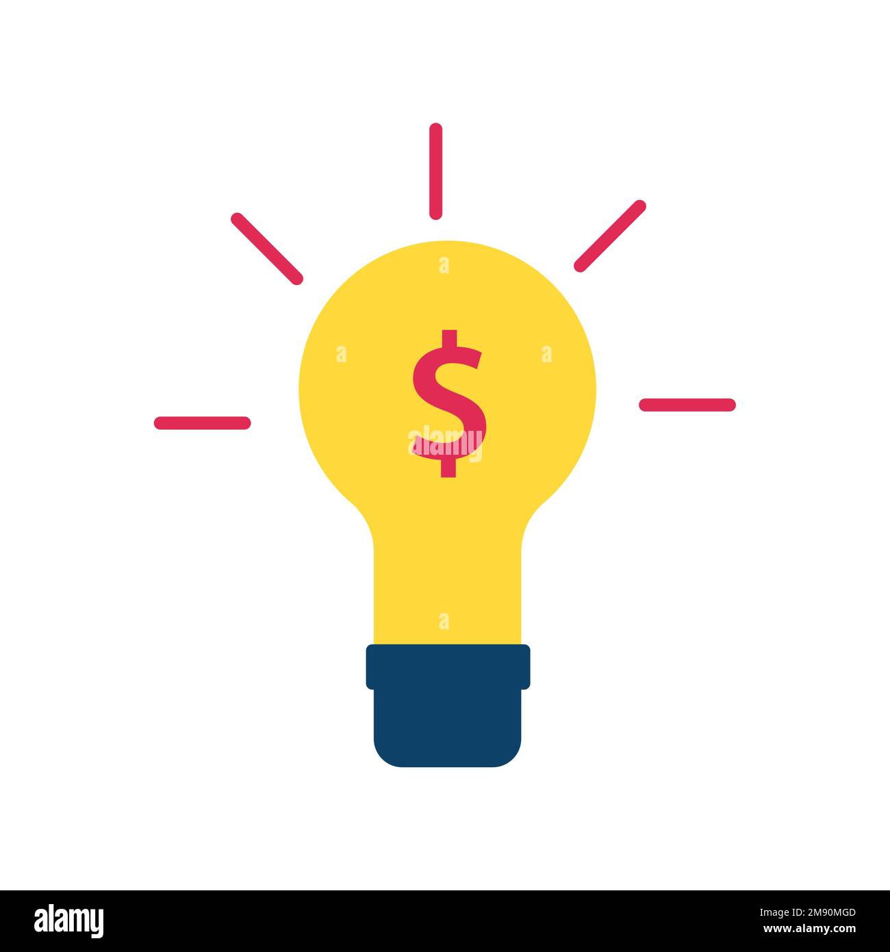 Dollar lightbulb icon Cut Out Stock Images & Pictures - Alamy