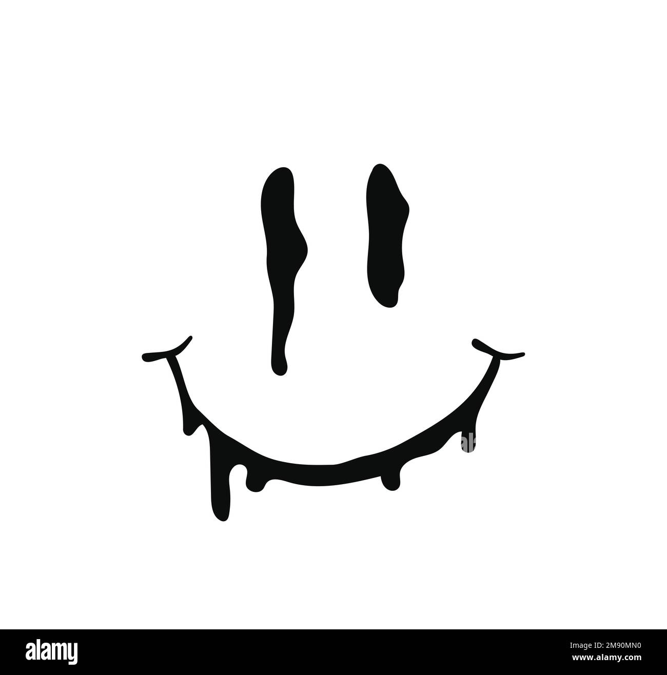 Leaky smiling emotion. Joy face spreading in drops Stock Vector Image ...