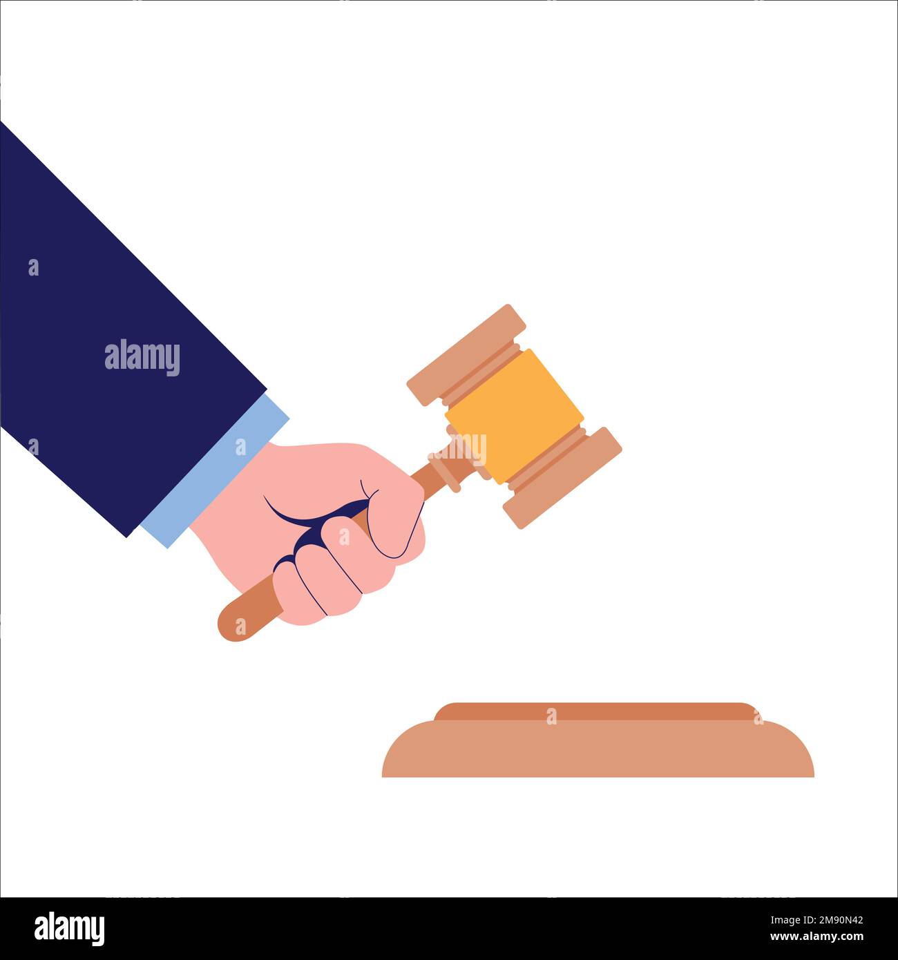 Hand taps hammer on stand Stock Vector Image & Art - Alamy