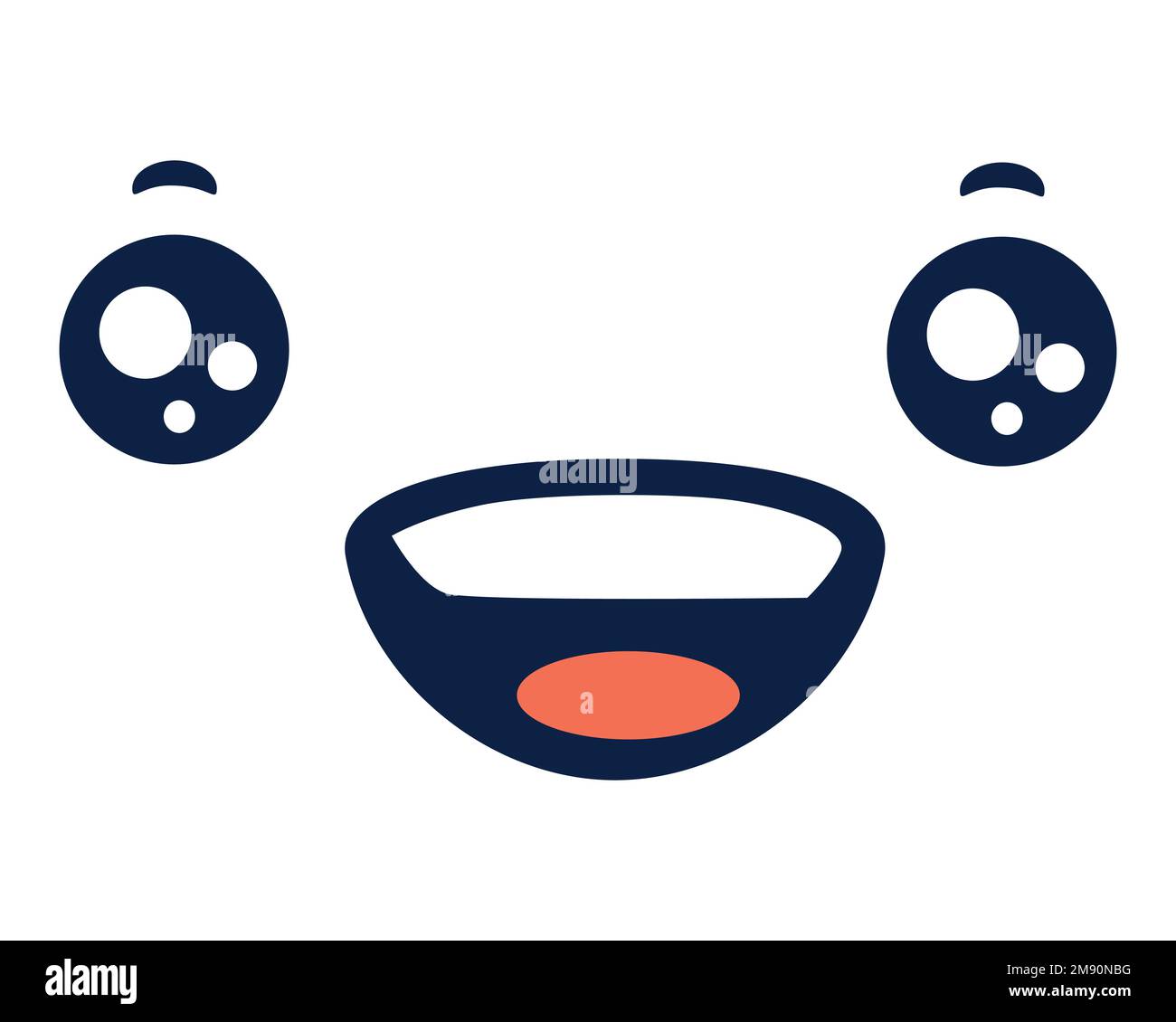 Happy face emoticon anime hi-res stock photography and images - Alamy