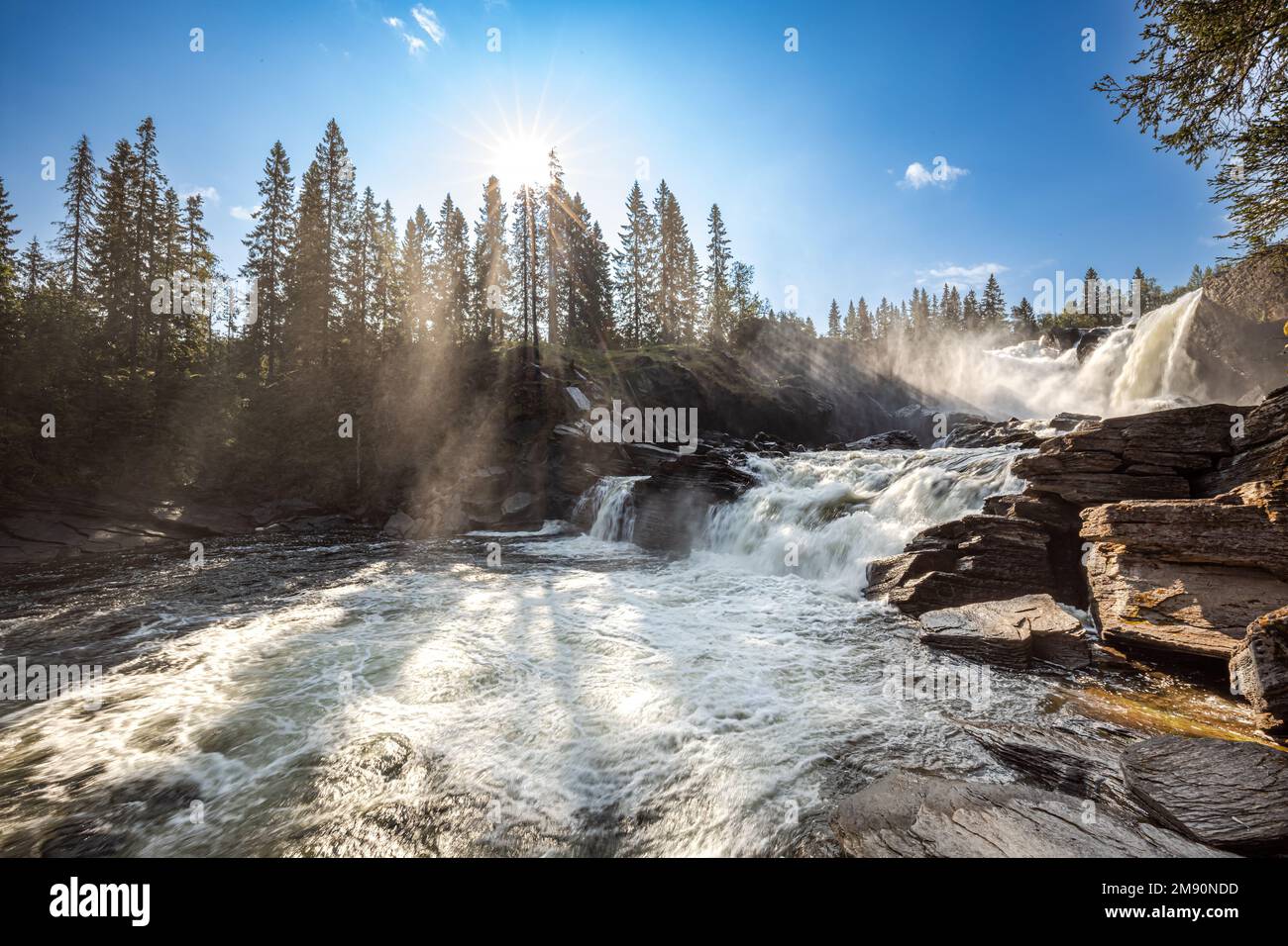 Ristafallet waterfall in the western part of Jamtland is listed as one ...