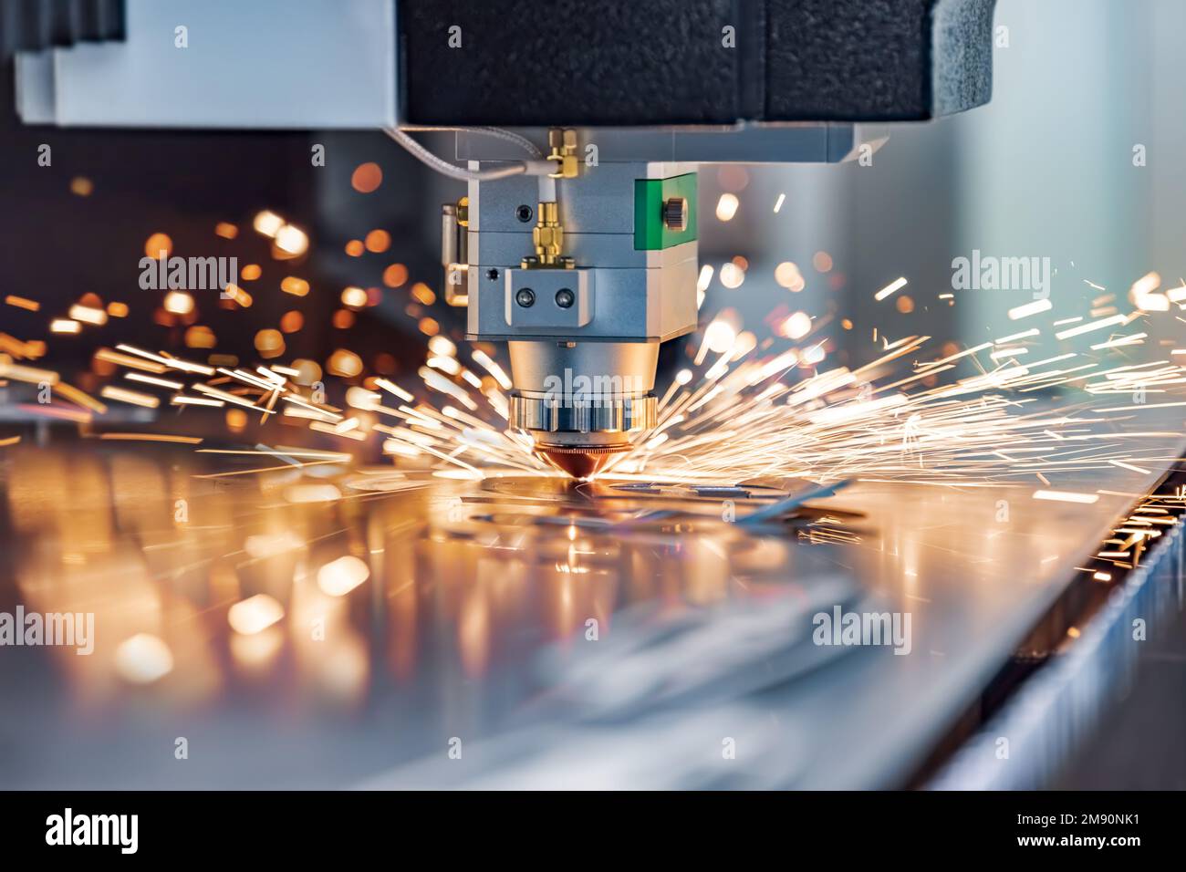 CNC Laser cutting of metal, modern industrial technology Making ...