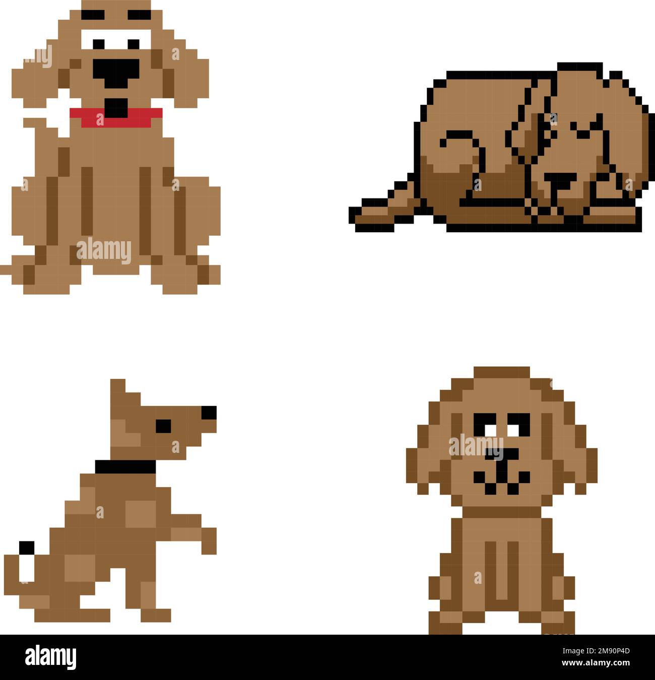Dog 8 bit art hi-res stock photography and images - Alamy