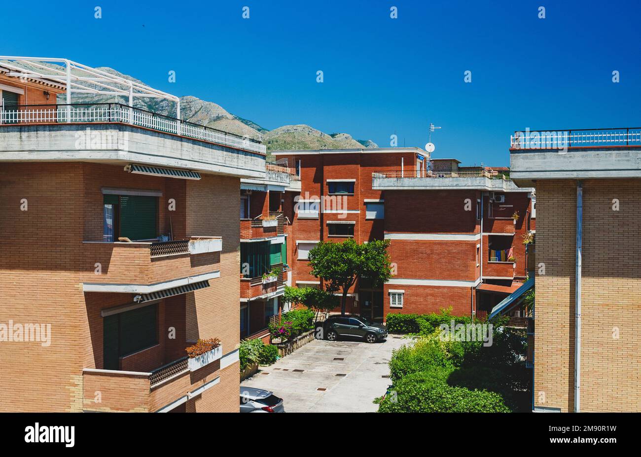 Residential development in the town of Scauri, Minturno, Italy Stock ...