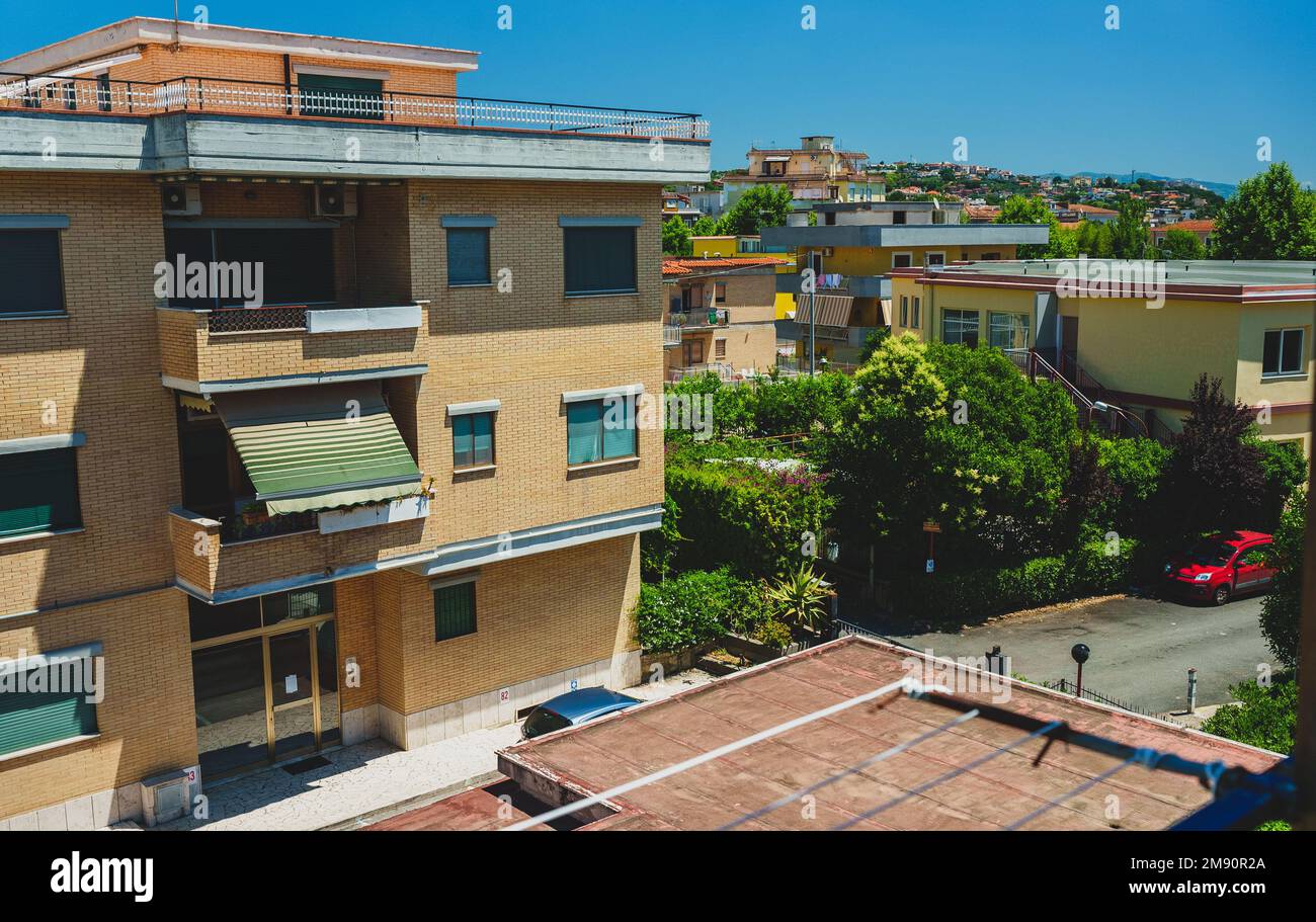 Residential development in the town of Scauri, Minturno, Italy Stock ...