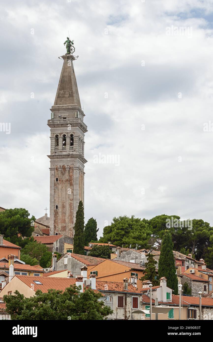 The bell tower of the Church of St. Euphemia in Rovinj also known as ...