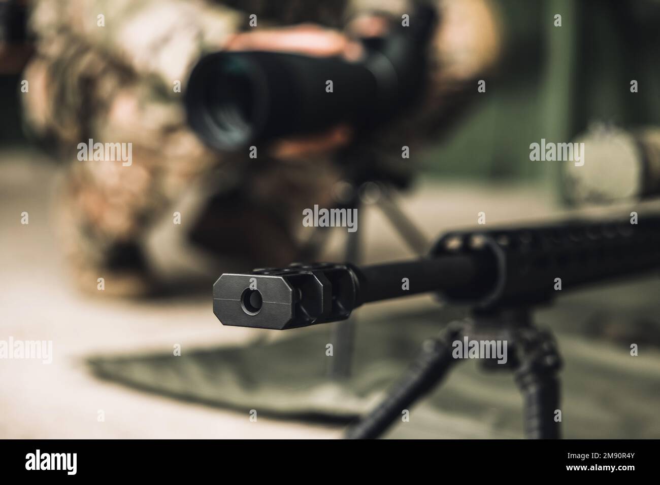 Close up picture of an optical rifle Stock Photo - Alamy