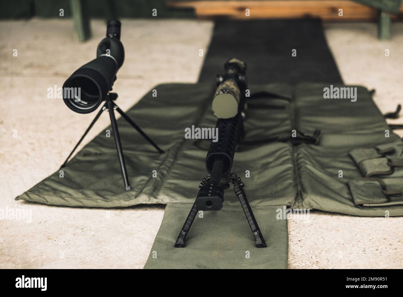 Close up picture of an optical rifle Stock Photo - Alamy