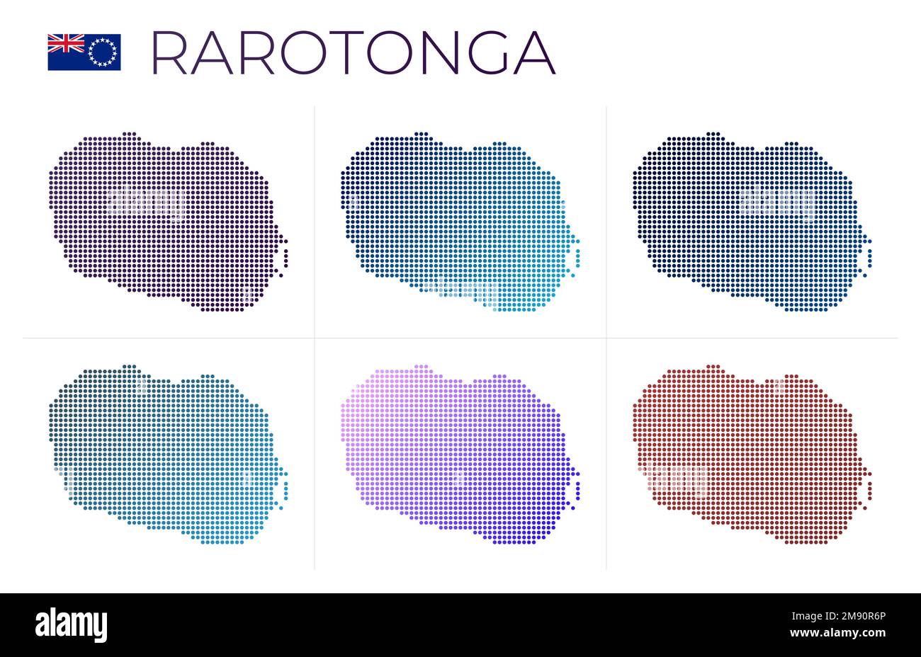 Island rarotonga map hi-res stock photography and images - Alamy