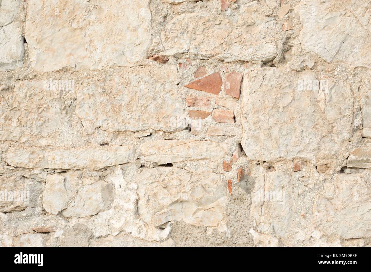 Light Old Brickwork Texture. Ancient Brick Wall Stock Photo - Alamy