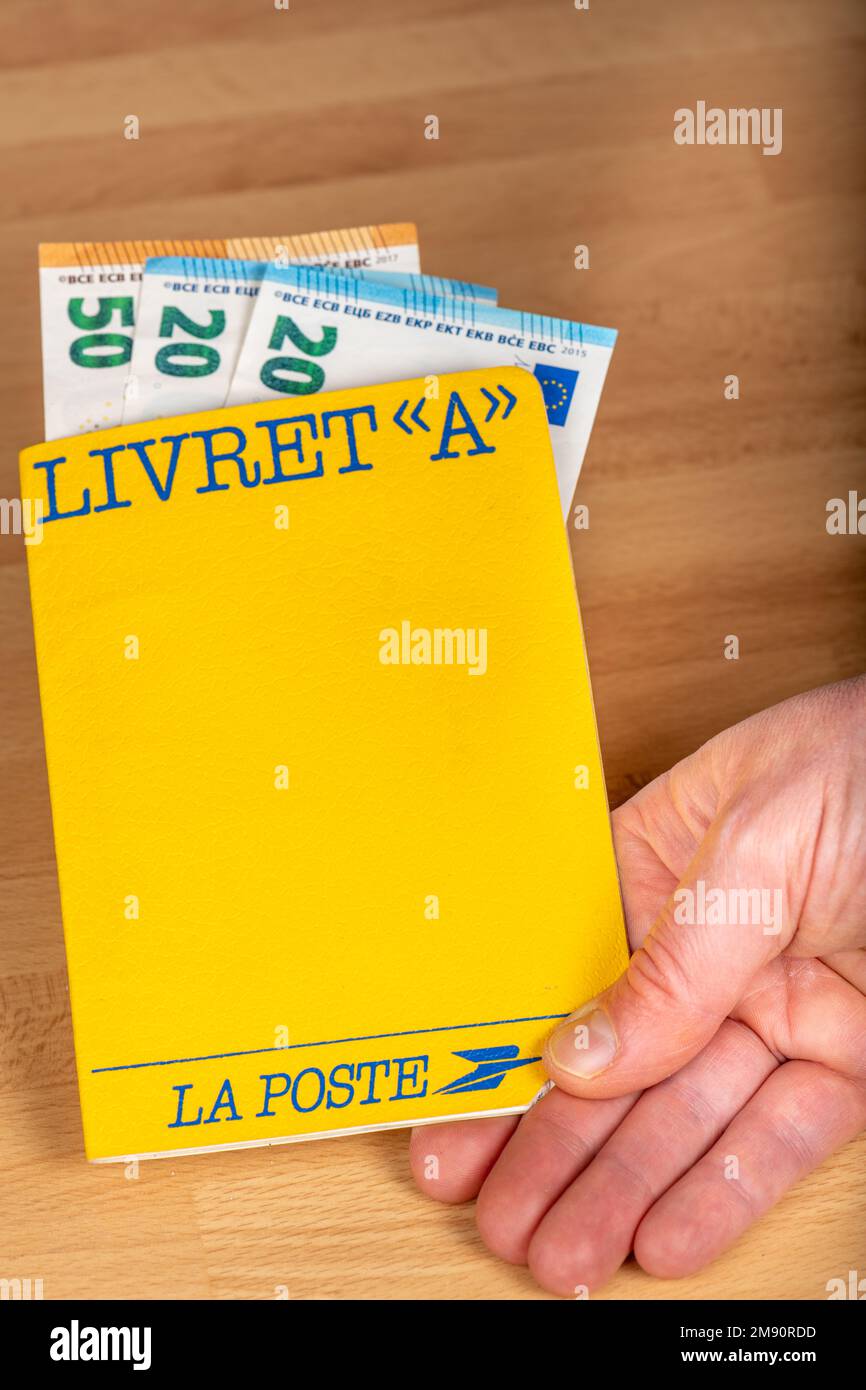 Paris, France - January 16, 2023 : Livret A, 'Laposte' postal savings ...