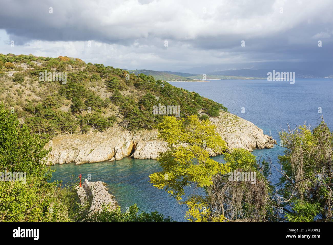 A play of rain and sun near Vrbnik on Krk Island Stock Photo - Alamy