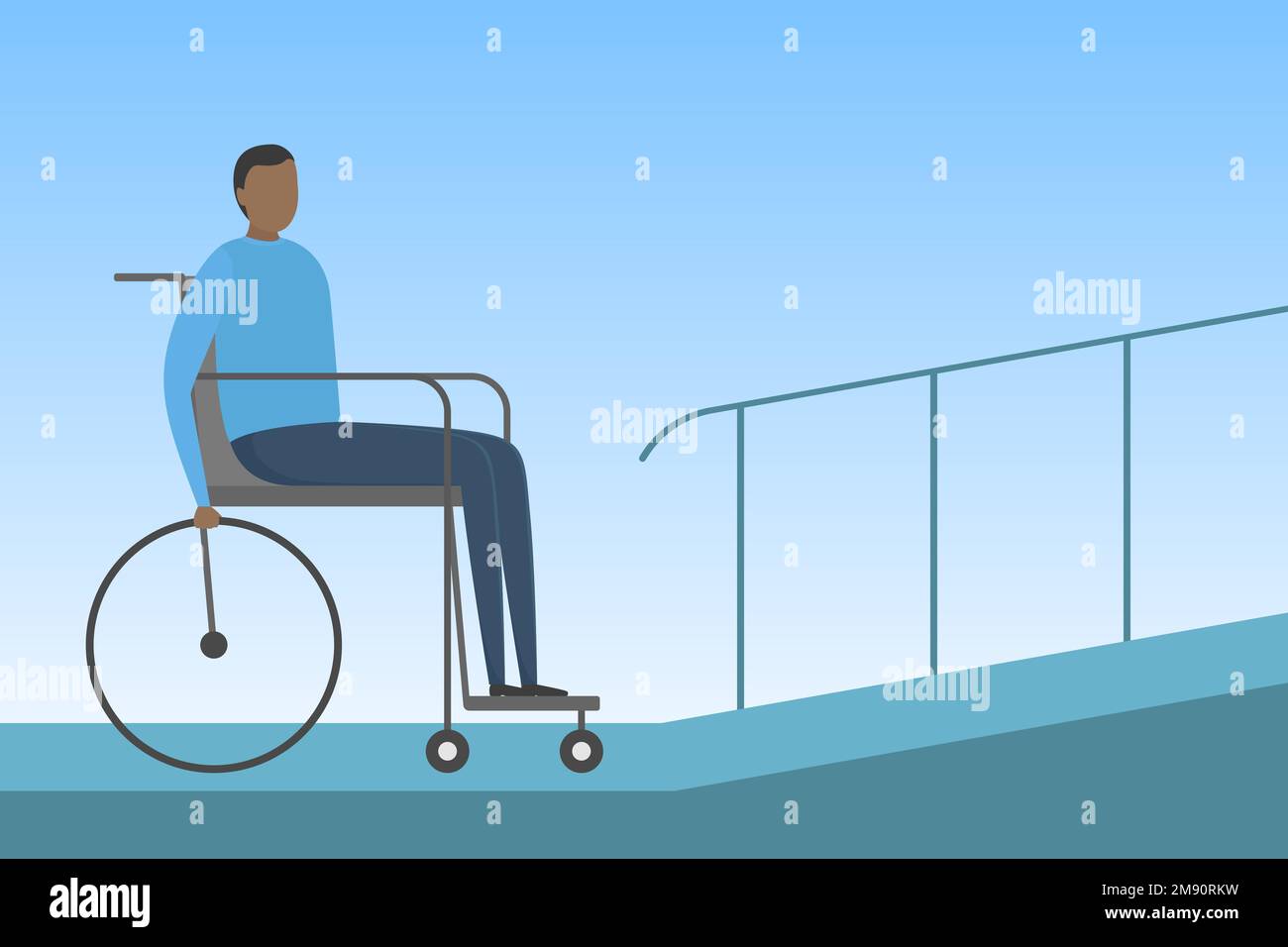 Wheelchair ramp Stock Vector Images - Alamy