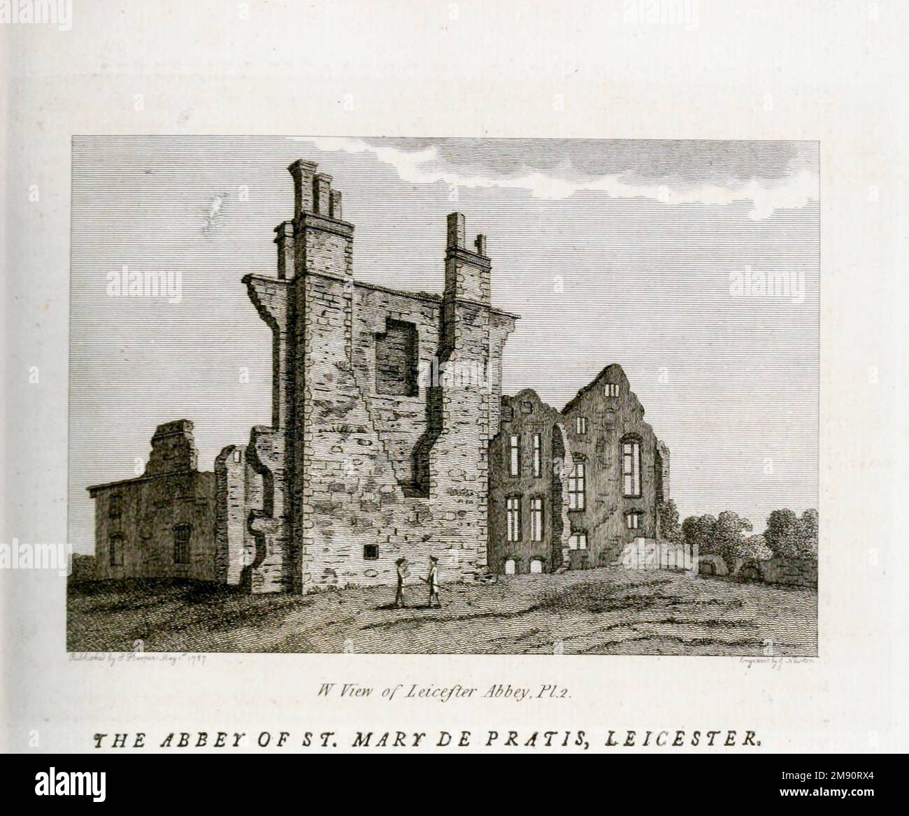 THE ABBEY OF St. MARY DE PRATlS, AT LEICESTER from the book ...