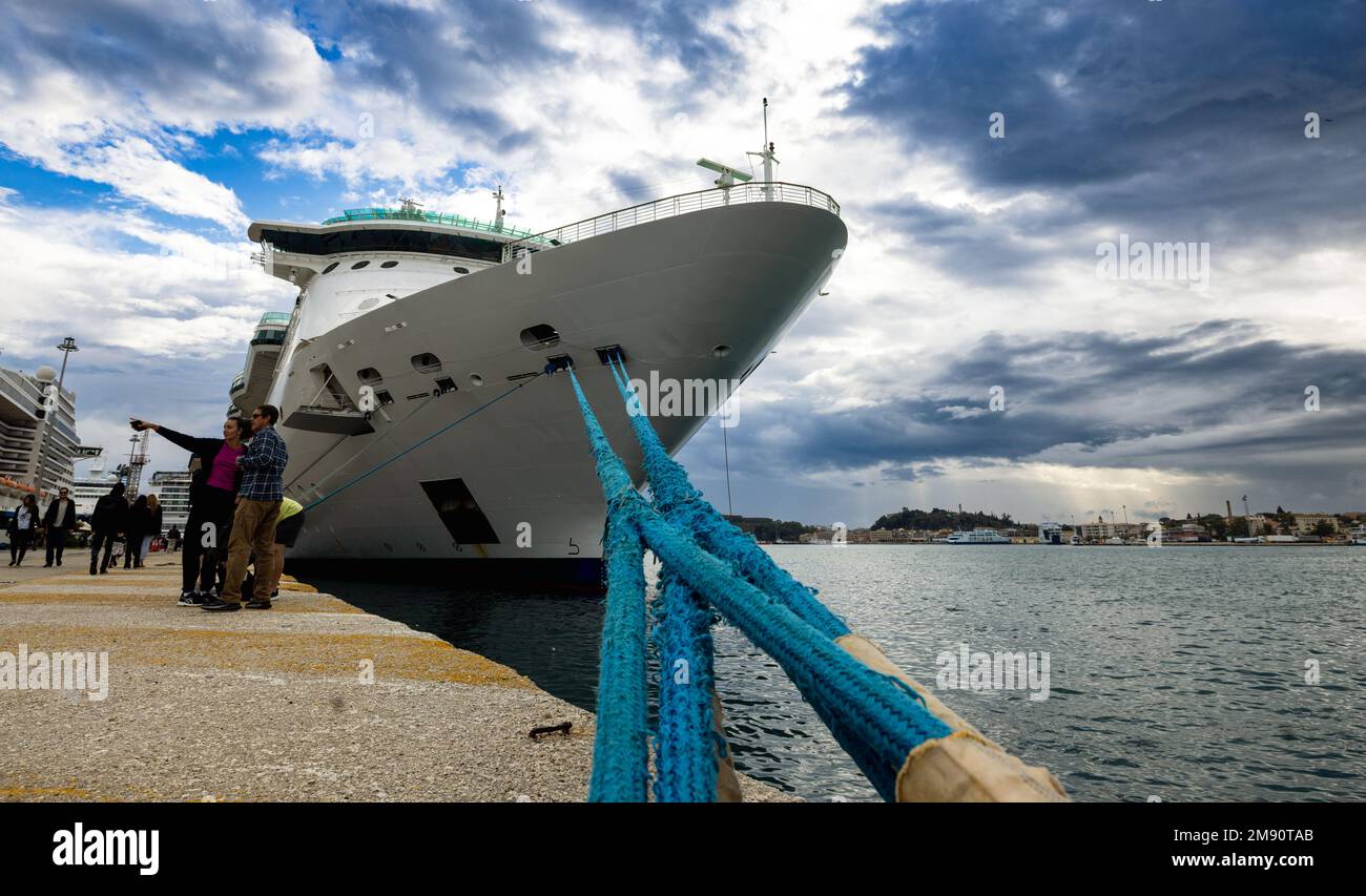 Corfu, Harbour, Greece Stock Photo - Alamy