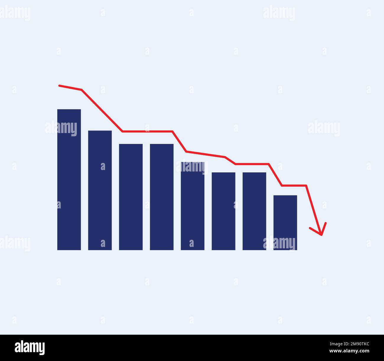 Falling financial chart. Economic collapse and bankruptcy Stock Vector ...