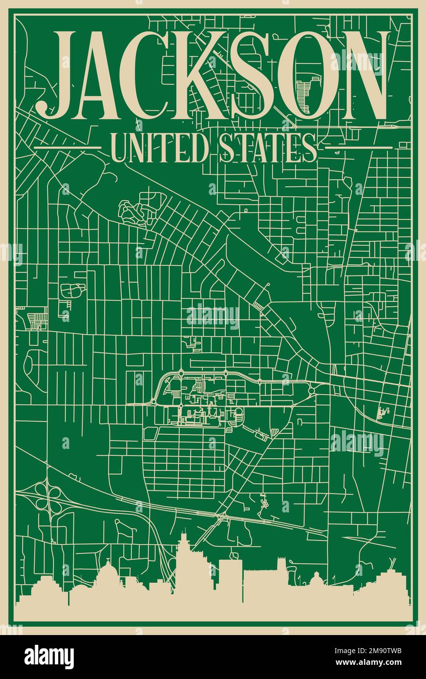 Jackson building structure Stock Vector Images - Alamy
